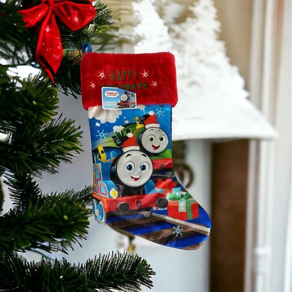 Holiday | Thomas The Tank Engine Friends Christmas Stocking 18 Velour ...